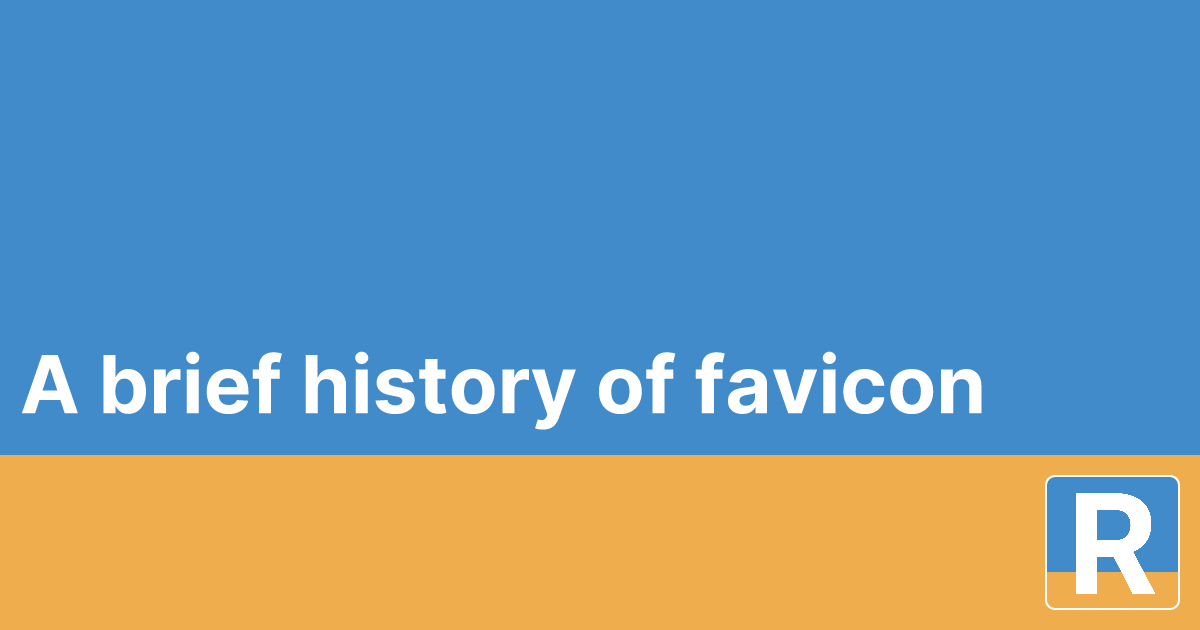 A brief history of favicon