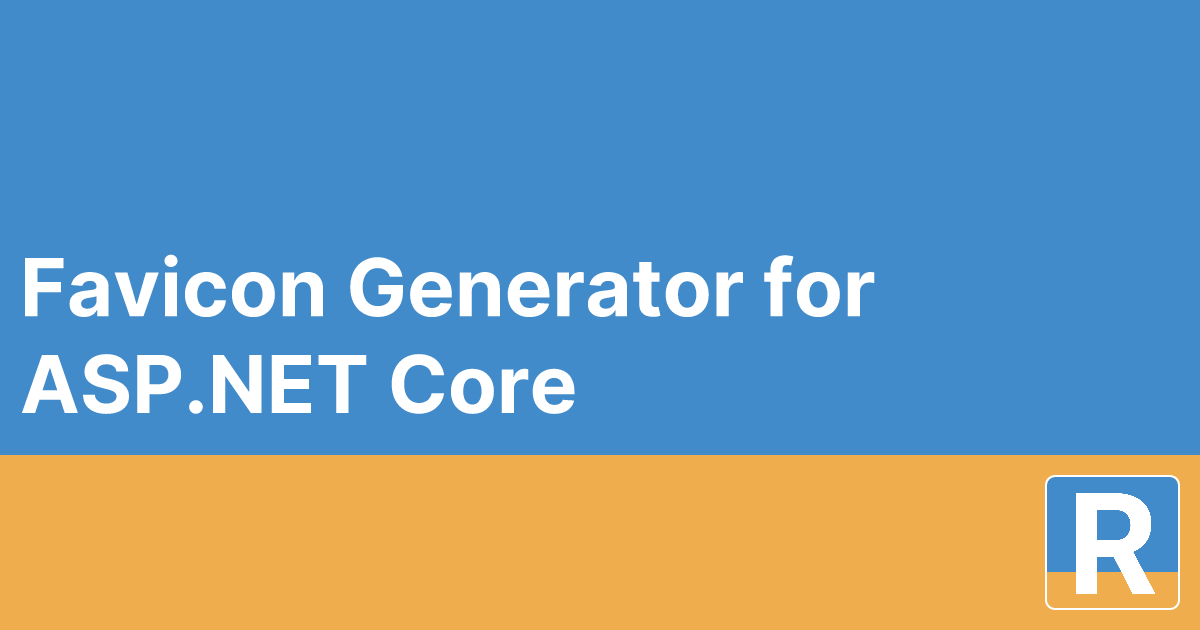 Favicon Generator for ASP.NET Core
