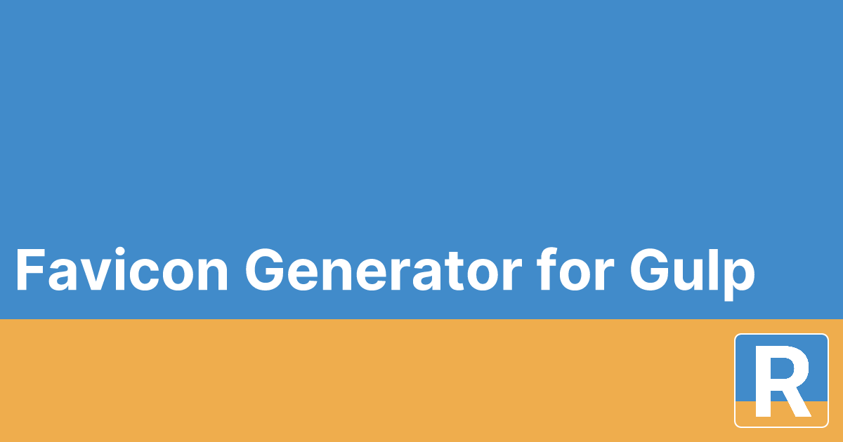 Favicon Generator for Gulp
