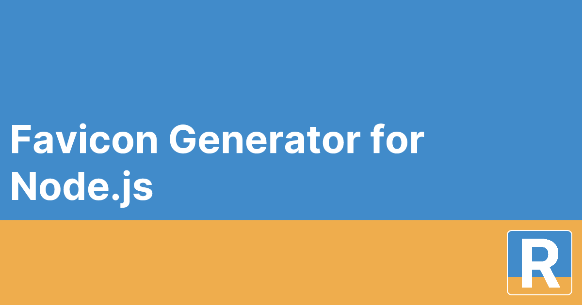 Favicon Generator for Node.js