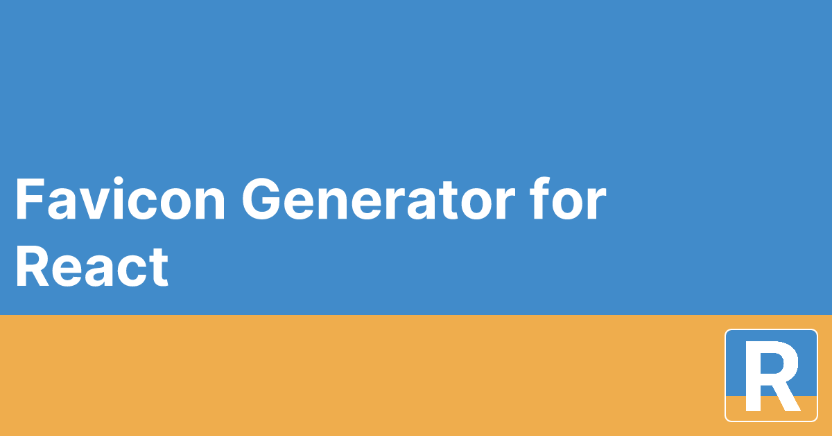 Favicon Generator for React