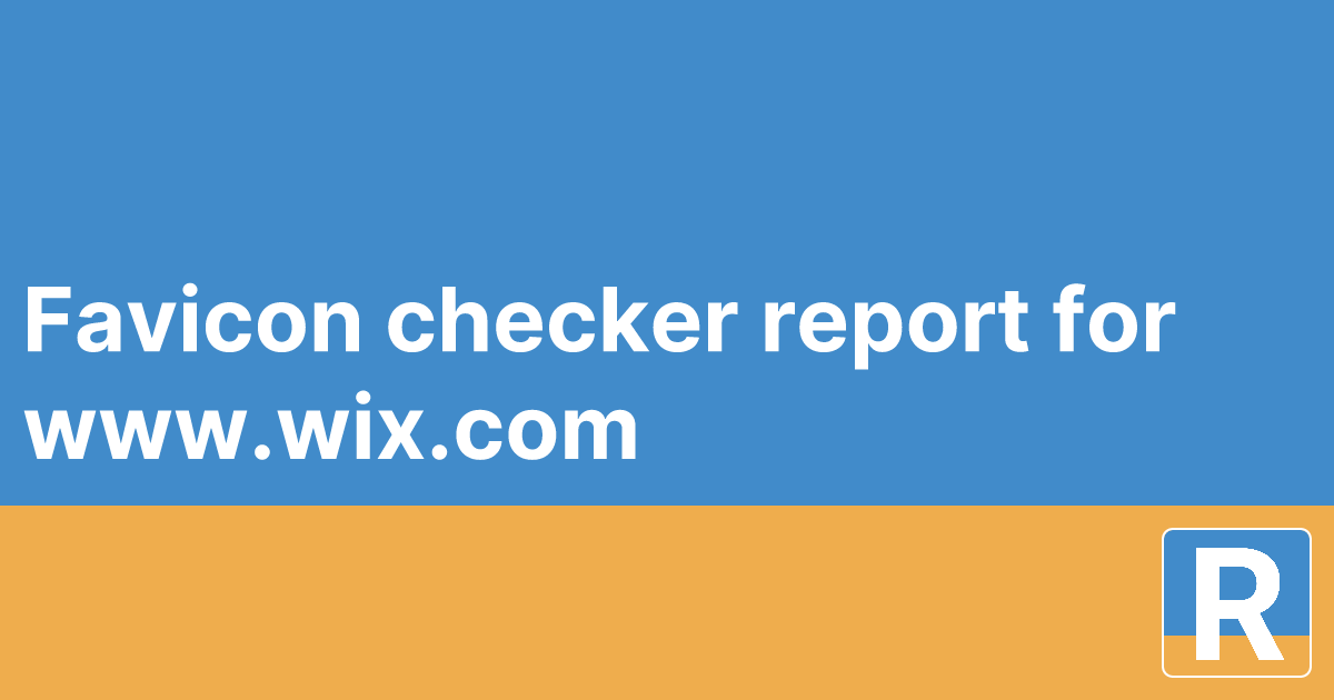 Favicon checker report for www.wix.com