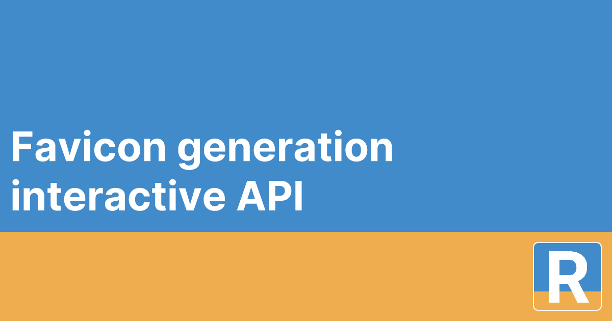 Favicon generation interactive API